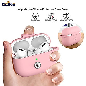 OCING 5 in One New Airpods Pro Case with Button Be Safer and Secured , Protective Case with Neck Strap and Sport Bracelet for Girl Men, Supports Wireless Charging [Front LED Visible] (Baby Pink)