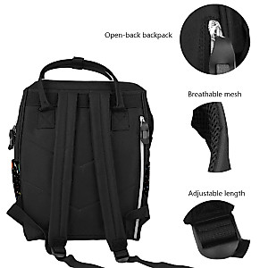 FCZ Backpack Diaper Bag Durable Shoulder Bag Mom Dad Diaper Backpack Lightweight Large Capacity Travel Daypack-Space Planet