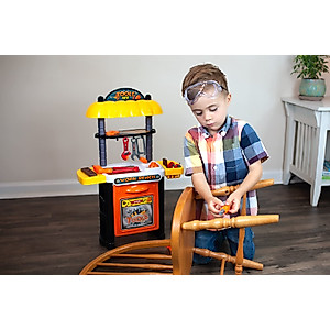 Kids Tool Bench, 32 Piece Toddler Workbench with Toddler Tool kit, Pretend Play Tool Set for Kids, Kids Workbench STEM Role Play Construction Toy Tool Bench, Indoor & Outdoor Set for Kids Ages 3+