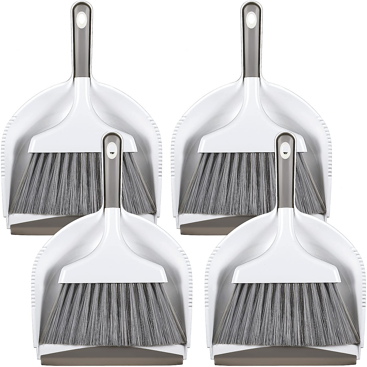 4 Sets Mini Broom and Dustpan Set Small Dustpan and Brush Set Hand Broom and Dustpan Set Home Cleaning Supplies Portable Cleaning Dust Pan and Brush for Desk Home Kitchen Keyboard Car Pet Waste