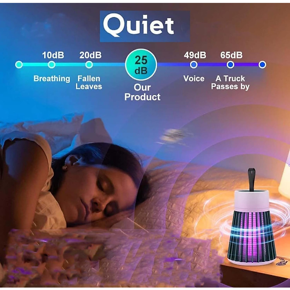 Blarie 4 Pcs Ozzie Mozzie Pro Zapper 2024 Portable Lamp for Camping, Indoors & Outdoors, High Capacity, Integrated Light, Effective Around You