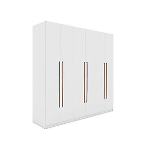 Manhattan Comfort Gramercy Contemporary Modern Freestanding Wardrobe Armoire Closet, 82.48", White