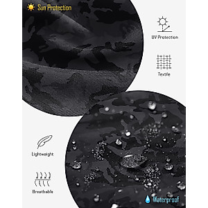 Soothfeel Women's 9" Hiking Cargo Shorts with 5 Pockets Quick Dry Summer Athletic Golf Bermuda Long Shorts for Women Casual (Grey Camo, S)