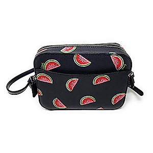 COACH WOMENS MINI CAMERA BAG WITH WATERMELON PRINT 3270 NAVY RED MULTI