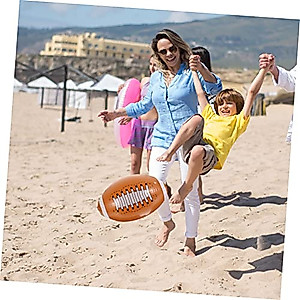 CLISPEED 3 Sets Inflatable Beach Ball Giant Inflatable Ball Summer Decorations for Outside Beach Toy Inflatable Water Balls Football Toys for Kids Inflatable Rugby Toys Ball Toy for Kids