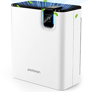 POMORON Air Purifiers for Home Large Room Up to 2500Ft² with Air Quality Sensor&Auto Mode, UV Light, Efficient HEPA Air Purifiers Filter 99.97% of Pollen Allergies Smoke Pet Dander for Bedroom, White