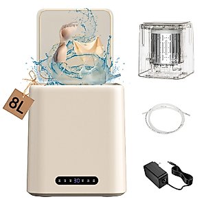 Ponzyeet automatic underwear washing machine,8Lmini washing machine, stainless steel bucket, socks, bra, underwear independent deep cleaning.
