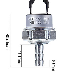 Air Pressure Switch 150 PSI Pressure Switch 120 PSI Pressure Switch Air Compressor Pressure Switch 150PSI Pressure Switch Pressure Controller 120PSI Pressure Switch 120V AC Pressure Switch