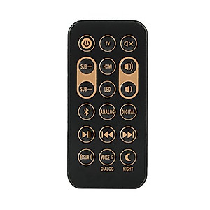 Motiexic Remote Control Compatible with Klipsch RSB-3 RSB3 R4B R-4B 1062590 RSB6 RSB-6 RSB8 RSB-8 Sound Bar with Battery