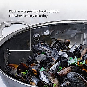 Hestan - NanoBond Collection - Stainless Steel Chef's Pan, Induction Cooktop Compatible, 14-Inch