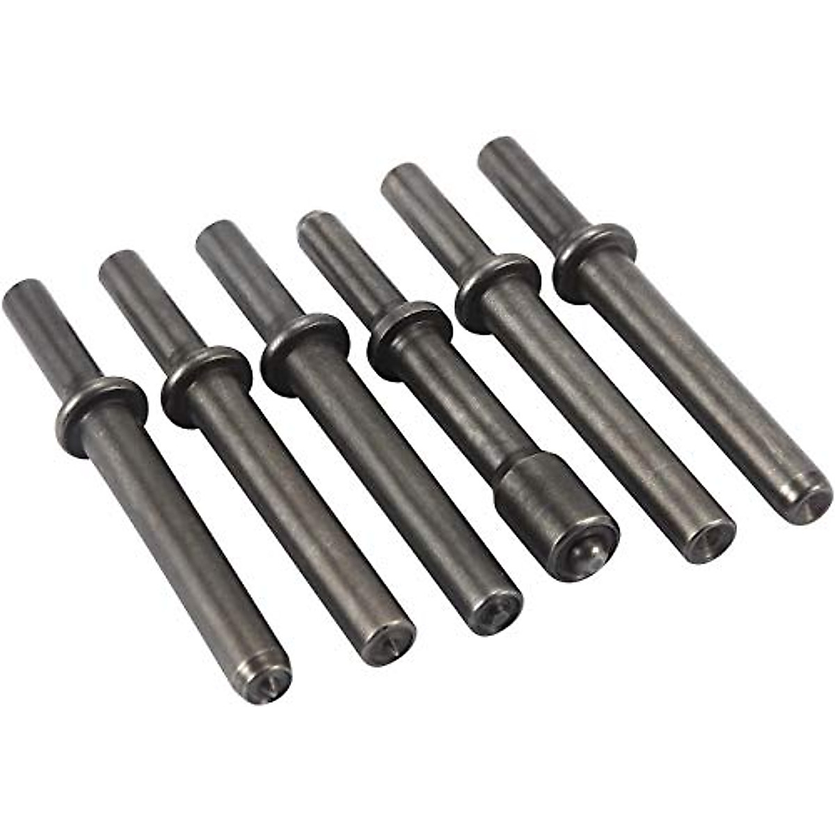 7 Pcs Air Hammer Rivet Bit Set, Dele 0.401 Shank Smoothing Pneumatic Air Rivet Hammer Tools Kit With Spring