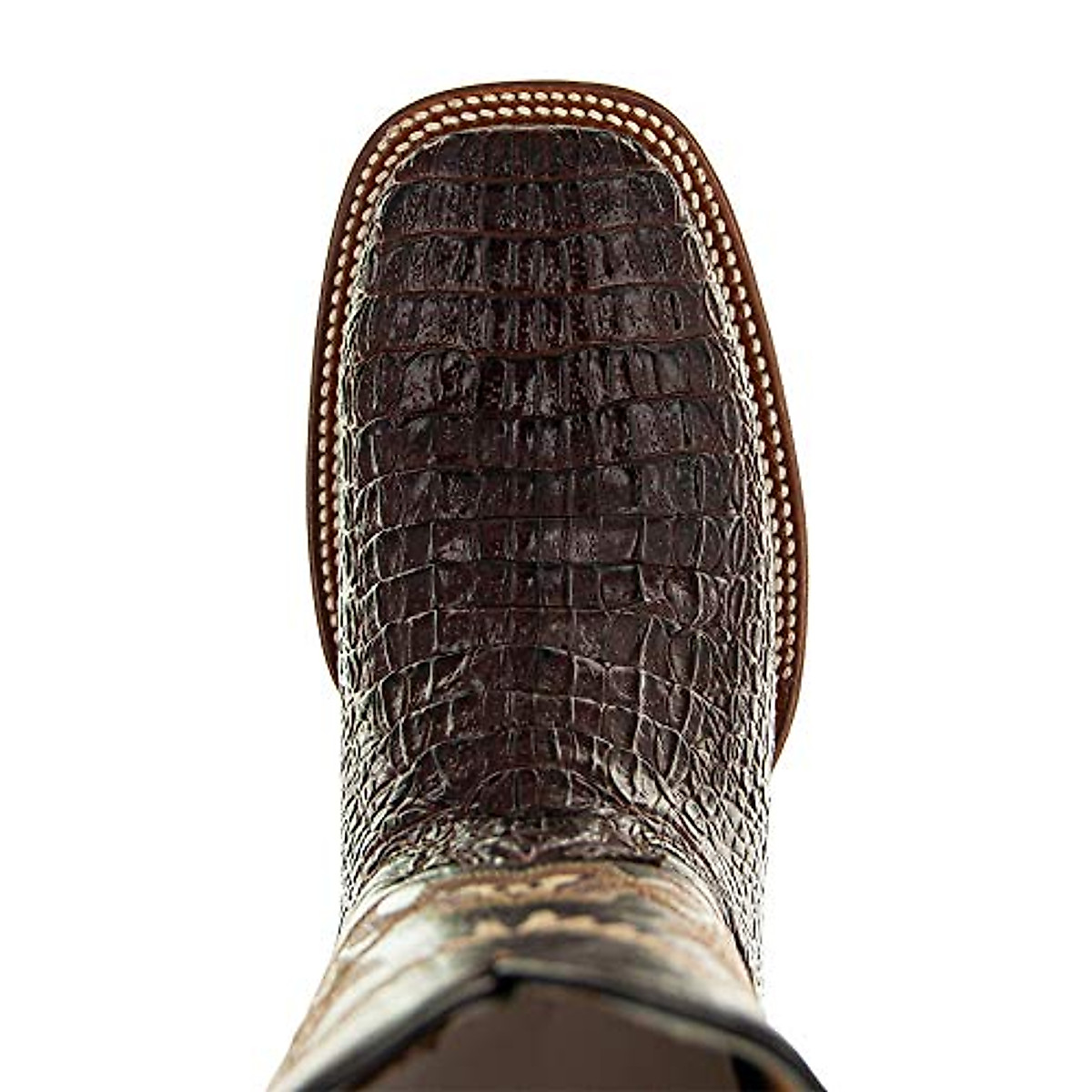 Soto Boots Men's Caiman Belly Print Cowboy Boots H4001 (Brown,11)