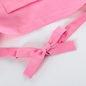 SUN2ROSE Girls Cosplay Waist Apron Tight Costume, Cotton Half Apron Kitchen Party Favors Also Fits for Kids Apron Cosplay (pink)