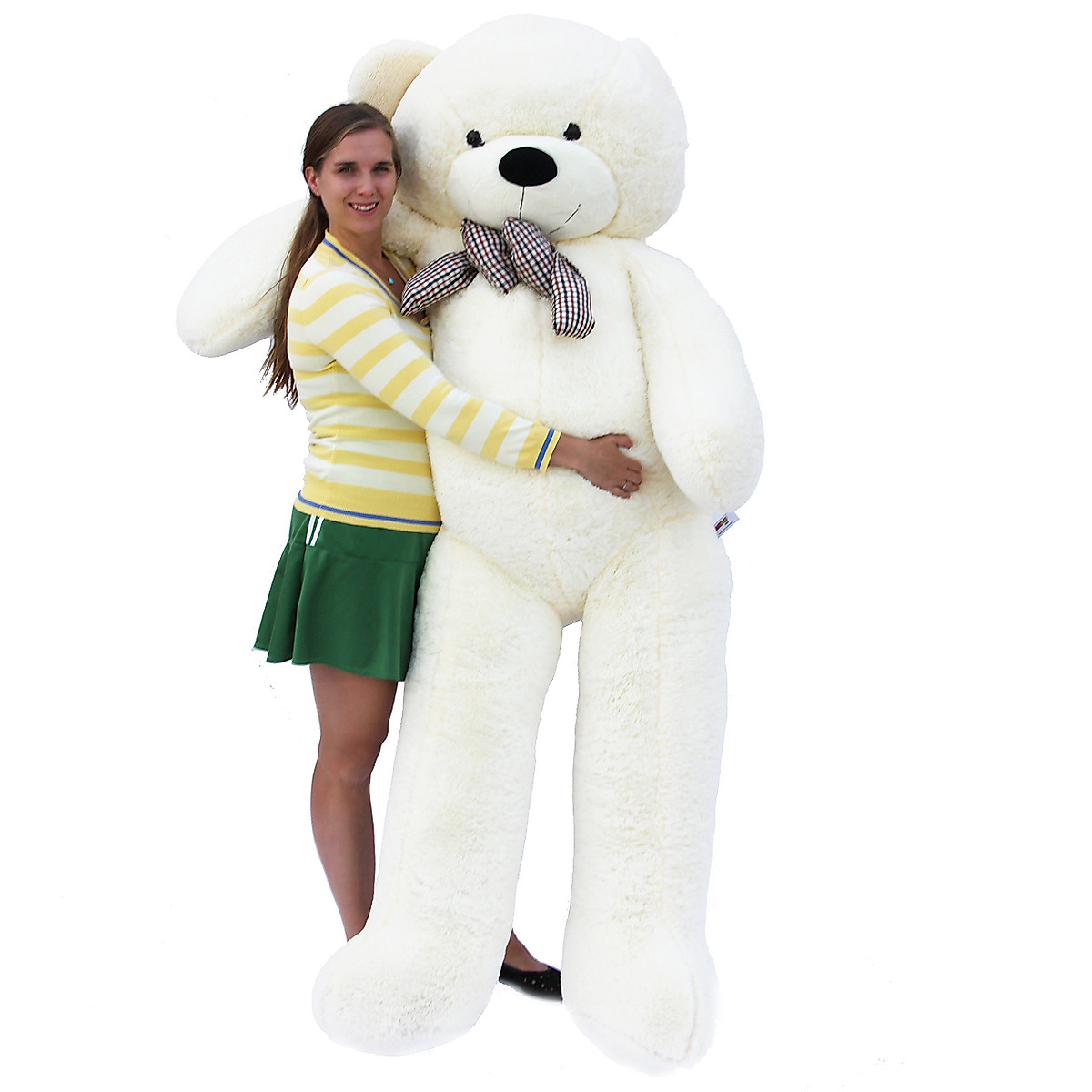 Joyfay Giant Teddy Bear, White- Over 6ft (78")