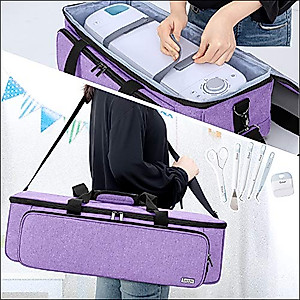 LUXJA Carrying Bag Compatible with Cricut Die-Cutting Machine and Supplies, Tote Bag Compatible with Cricut Explore Air (Air2) and Maker (Bag Only, Patent Design), Lavender