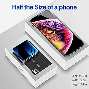 T-CORE Power Bank 10000mAh Portable Charger,Smallest External Battery Lightest Ultra Compact High Speed 2USB Cell Phone Mobile Pack for iPhone Xs 8 7 6 Samsung Galaxy Note S9 iPad Tablet-Black
