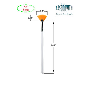 essenavita fan mask brush set of 6 pieces mask application fan brush glycolic fan brush boar head fan brush