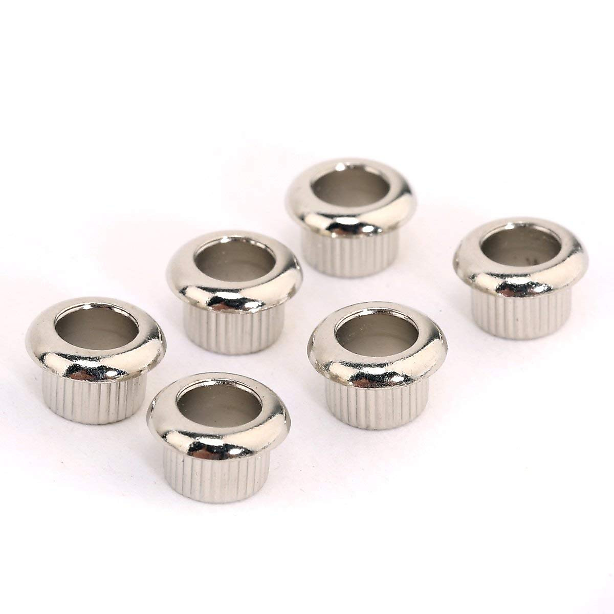 6 Pieces Nickel Plating Guitar Tuner Conversion Bushings Adapter Ferrules suit for Vintage Guitar