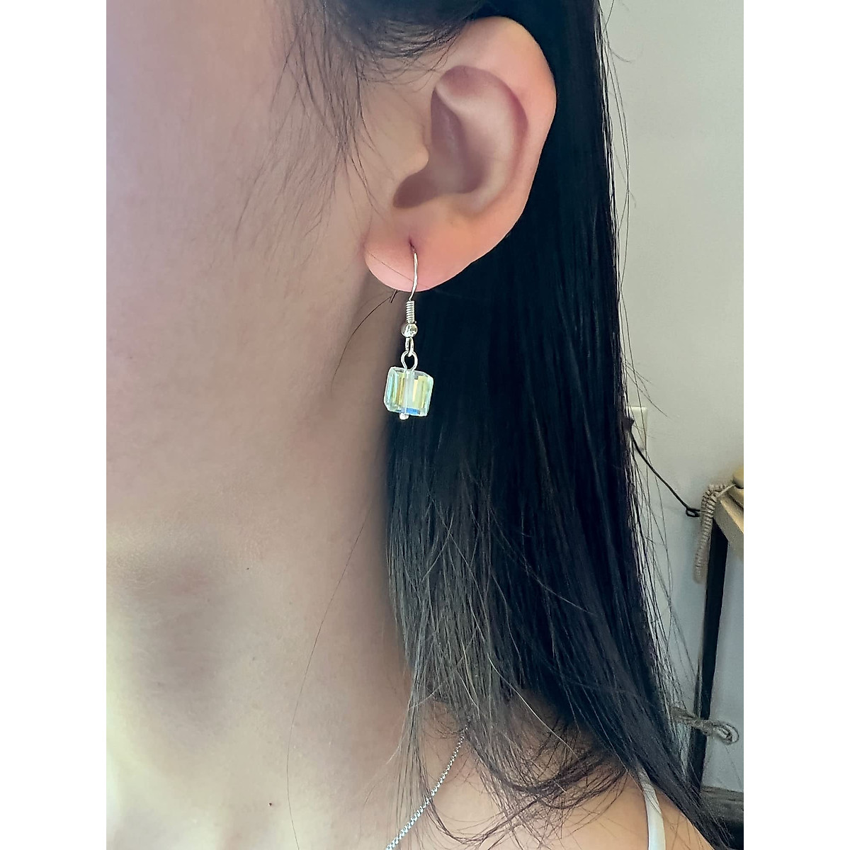 Txibikn 4 Pieces Fashion Colorful Starlight Crystal Rhinstone Pendant Necklace Earring Bracelet Jewelry Set for Women Lady Wedding Birthday Party