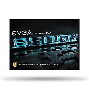 EVGA SuperNOVA 850 GM, 80 PLUS Gold 850W, Fully Modular, ECO Mode with FDB Fan, 10 Year Warranty, Includes Power ON Self Tester, SFX Form Factor, Power Supply 123-GM-0850-X1