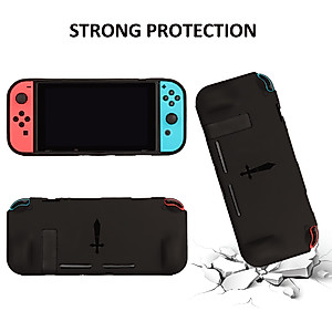 Switch Accessories Bundle for Nintendo Switch Games, Kit with Carrying Case, Steering Wheels, Screen Protectors, Charging Dock, Grips, Caps (23 in 1)