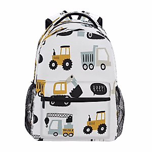 Backpack School Bookbag Travel Bag Truck Childish Cartoon for Girls Boys Teen