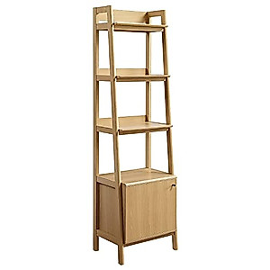 Modway 21" Bookshelf Display Case in Oak