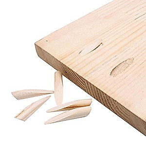 AUTOTOOLHOME 100 Pack Solid Wood Pocket Hole Plugs Pine for Pocket Hole Jig Woodworking Tool with a Storage Case(100)