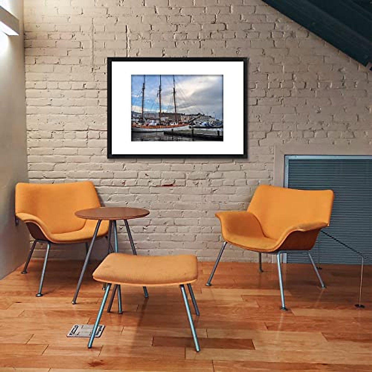 A1 Poster Frame,23.4x33.1 Natural Soild Wood Black Picture Frames with Polished Plexiglass,Easy to Hang,Display Picture A1 without Mat or A2 with Mat for Wall Mounting Horizontally and Vertically