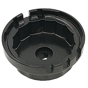 Oil Filter Cap Removal Tool Aluminum Cup Wrench 64mm 14 Flute for Toyota Lexus Scion 2.5L to 5.7L Engines with Cartridge Style Oil Filter Housings Fits Camry, RAV4, Highlander, Sienna, Tundra and More