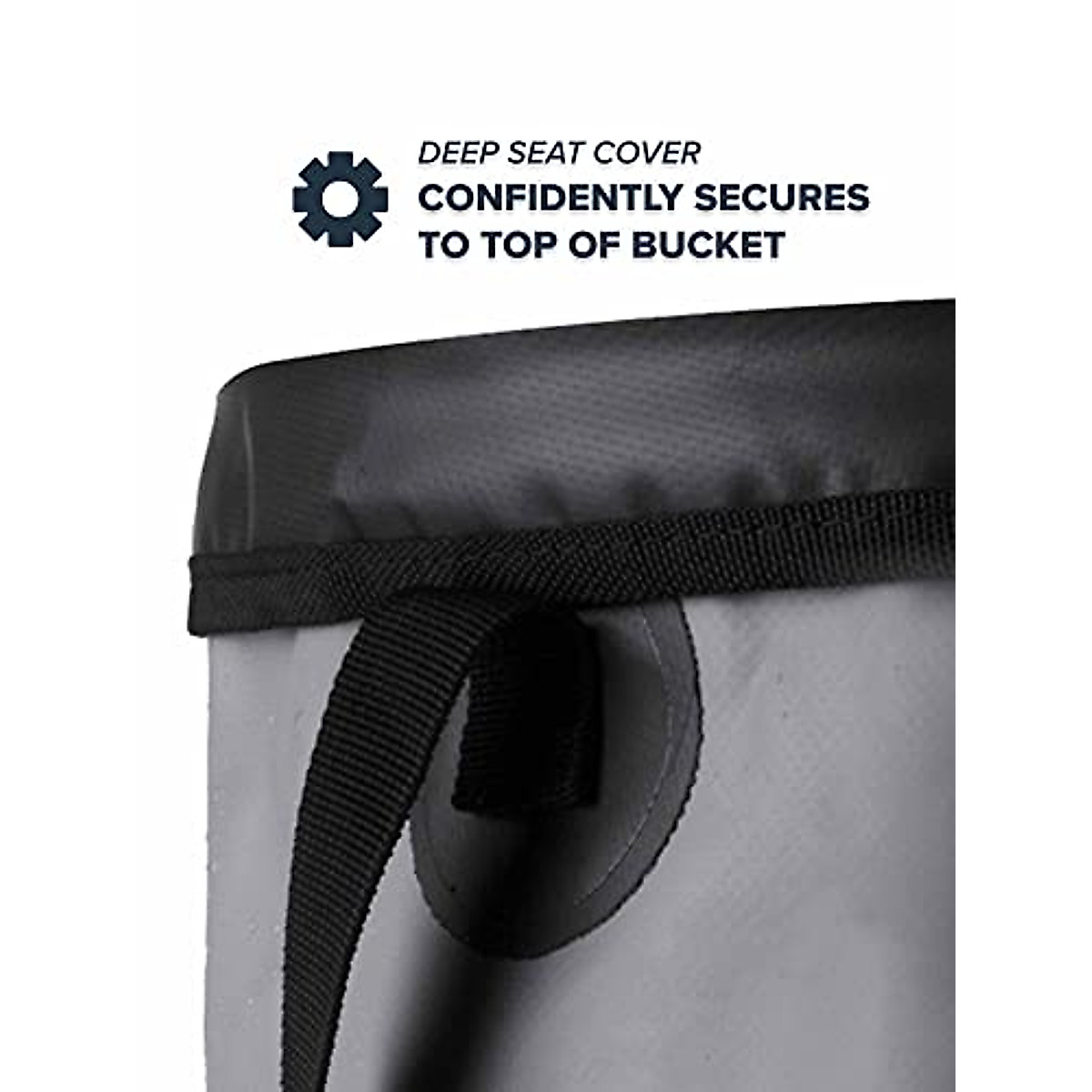 Rogue Endeavor Heavy Duty Collapsible Bucket (5 Gallon (20L) Includes Lid), Mesh Bag, Beach and Salt Water Ready, Durable Reinforced Design with Metal Hardware (Black)