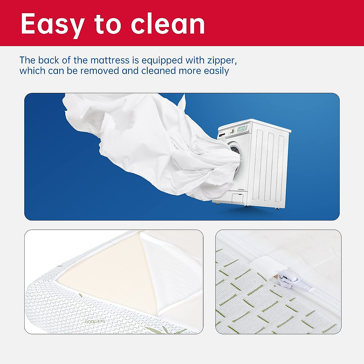 BestMassage 6/8/10 in Gel Memory Foam Mattress Mattresses for Cool Sleep & Pressure Relief,Medium Firm Mattresses CertiPUR-US Certified/Bed-in-a-Box (8 in, Queen)