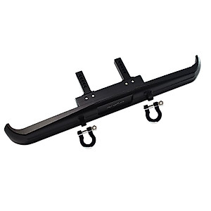Aluminum Front Bumper Mount + D-Rings for Traxxas TRX-4 Chevrolet K5 Blazer (82076-4) - 3Pc Set Black