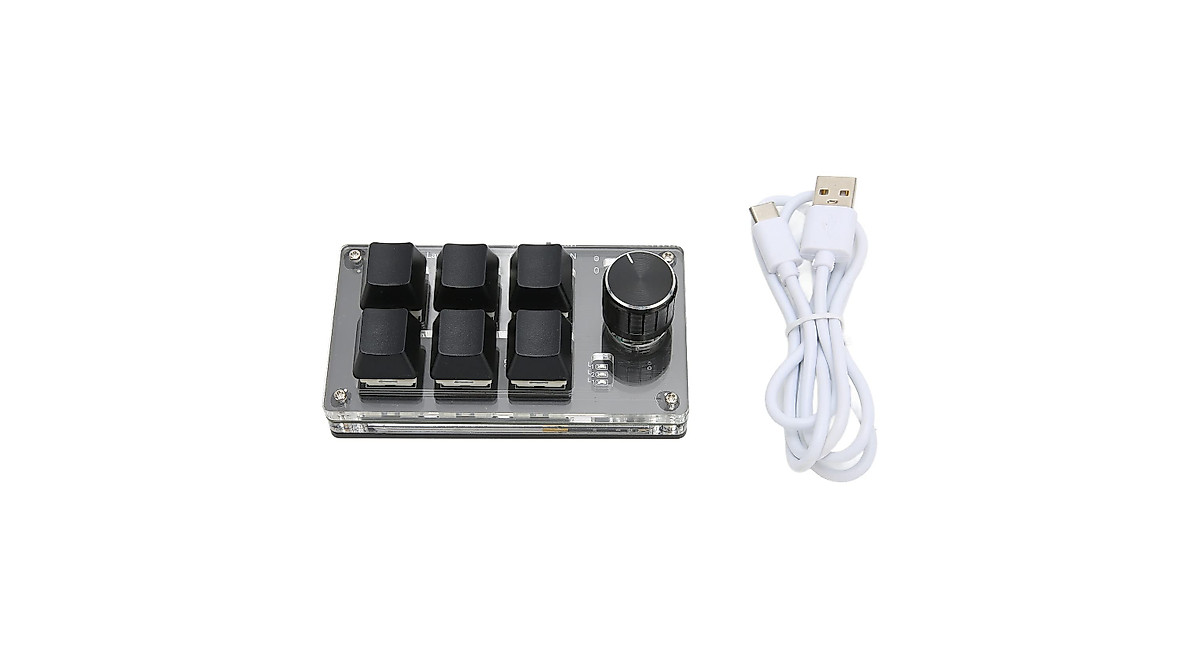 Heayzoki 6 Keys Programmable Keypad, Mini Macro Pad Mechanical Gaming ...