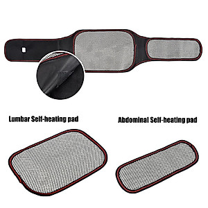 ZFF Self-Heating Waist Brace Belt Magnetic Back Brace Belt Heated Lumbar Support for Lower Back Pain Relief Muscle Injury Herniated Disc for Men and Women (Color : Black, Size : M/Medium)