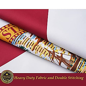 TOPFLAGS Florida Flag 4x6 Double Side 3Ply FL State Flags Heavy Duty Outdoor 4 Rows Stitched Edge with 2 Brass Grommets