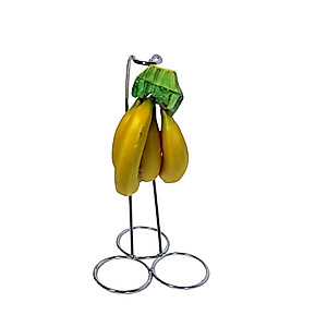 Dependable Industries inc. Essentials Silver Chrome Banana Tree Holder Ripen Fruit Evenly Prevents Bruising & Spoiling Kitchen Storage