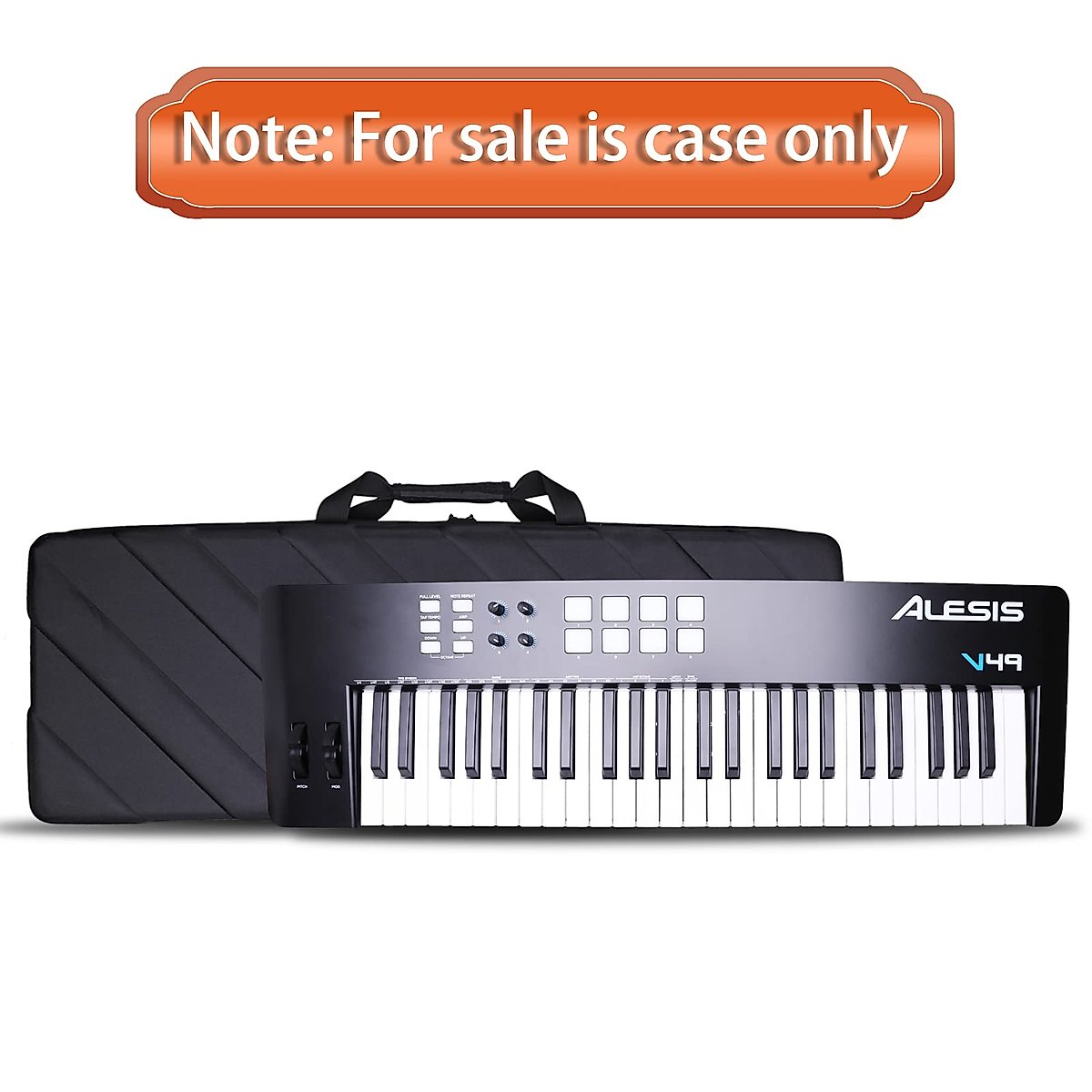 LTGEM Controller Case for Alesis V49 MKII USB MIDI Keyboard Controller, Hard Storage Travel Protective Carrying Bag