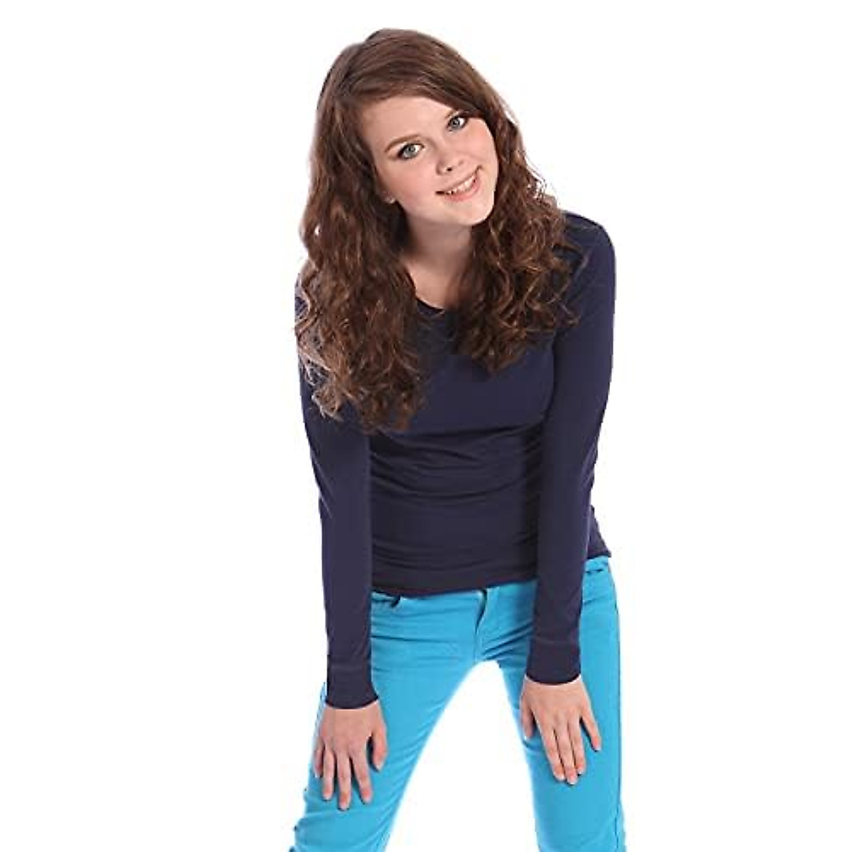 Girls/Boys/Toddler 6 Pack Athletic Performance Long Sleeve Undershirt Tops/Base Layer Cotton Stretch Shirts (6 Pack- Black/Khaki/White/Grey/Navy/Charcoal, 2-3T)