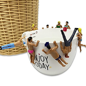 Kisangel 8pcs Miniature Wine Glass Markers Drinking Cup Markers Figures People Edges Doll for Wine Glass Drink Marker