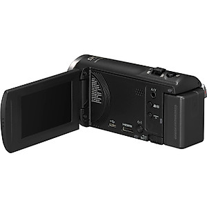 Panasonic Full HD Video Camera Camcorder HC-V180K, 50X Optical Zoom, 1/5.8-Inch BSI Sensor, Touch Enabled 2.7-Inch LCD Display (Black)
