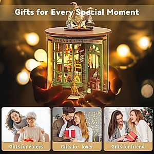Flever Dollhouse Miniature DIY House Kit Creative Room Dream Bottle Series with Furniture for Romantic Valentine's Gift (Magical Shop)