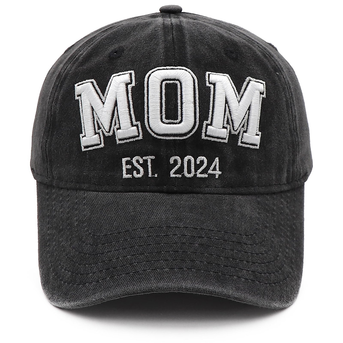 Hiwelove 2PCS Mom and Dad EST 2024 Hats for Men Women, Funny New Dad Mom Gifts Baseball Cap New Parents Gifts for Couples