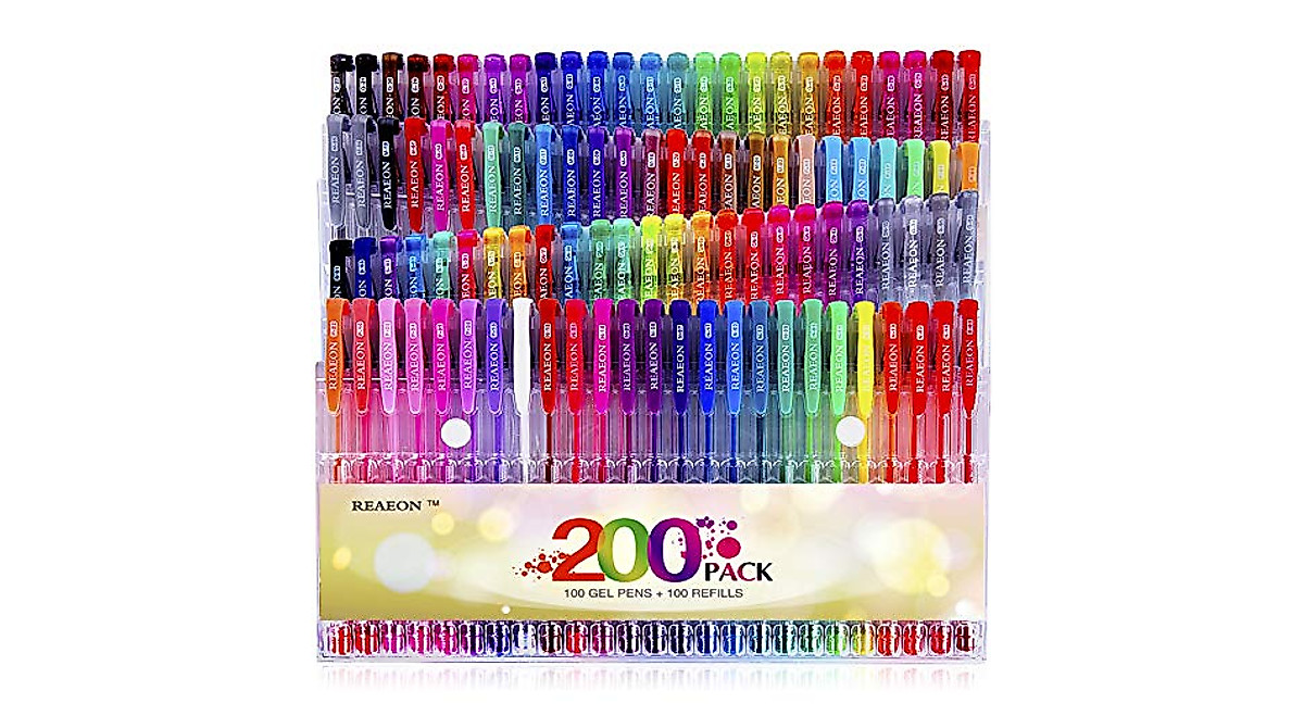 Reaeon 200 Gel Pens - 100 Colors with Refills