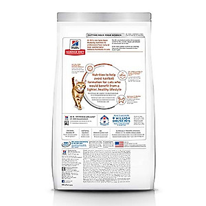 Hill's Science Diet Dry Cat Food, Light Adult, Hairball Control, Light for Healthy Weight & Weight Management, Chicken Recipe, 15.5 lb Bag