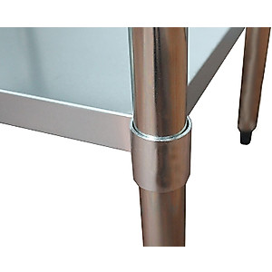 AmGood Stainless Steel Equipment Stand - Heavy Duty, Commercial Grade, with Undershelf, NSF Certified (24" Width x 60" Length)