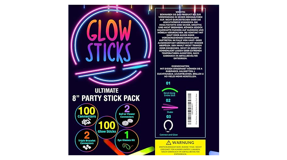 Glow Sticks Bulk - 205 Pcs for Unforgettable Parties