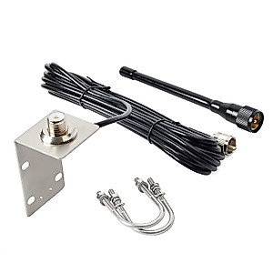 HYS VHF Marine Antenna Low-Profile 156-163Mhz Antennas W/16.4ft(5m) RG58 Low Loss Premium Coaxial Cable with PL259