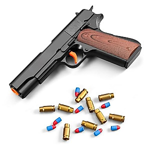 Kyliandi Soft Bullet Toy Gun Sniper Rifle with Scope Realistic Barrel Shell ejecting Foam Blaster Gun Dart Prop Backyard Outdoor Shooting Game for Boys Teens Adults Gifts Age 8-12 14 Years Old (Black)