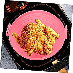 UPKOCH 2pcs Air Fryer Baking Pan Reusable Air Fryer Basket Air Fryer Oven Accessories Para Air Fryer Silicone Baking Pan Air Fryer Oven Pan Non Stick Air Fryer Mats Fry Pan Liner